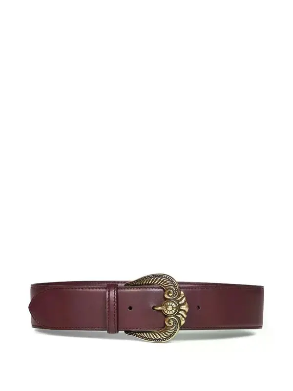Etro Paisley-pattern Buckle Leather Belt - Red
