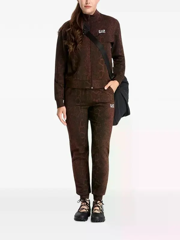EA7 Snakeskin-print Track Pants
