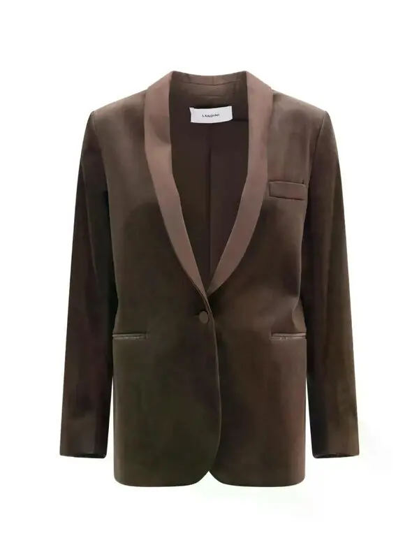 LARDINI Velvet Shawl-lapel Jacket