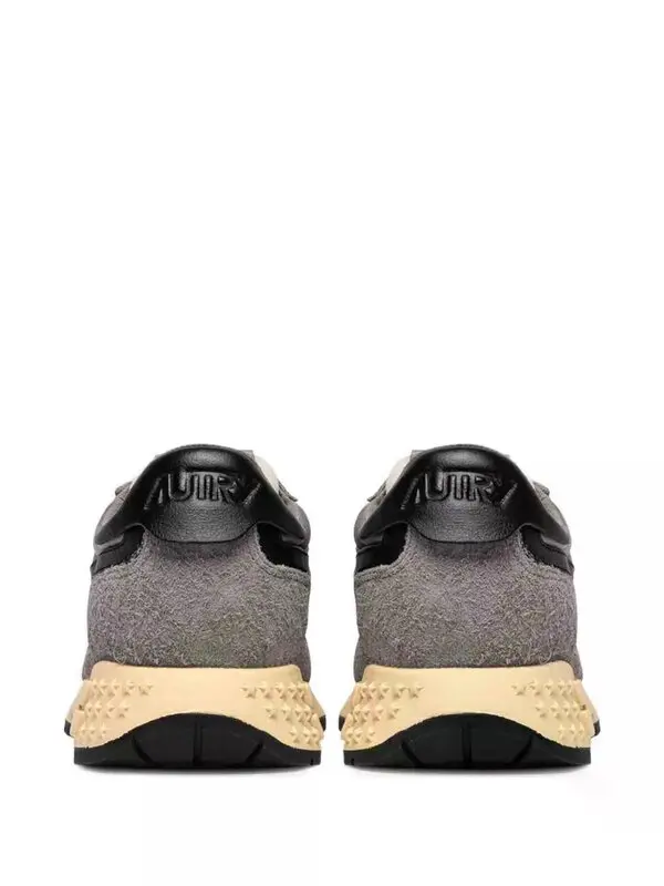 AUTRY Reelwind Low Sneakers In Lead And Black Nylon And Suede - Grey