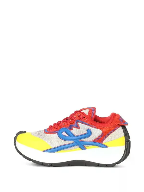 Loewe Pogo Sneakers In Technical Knit And Suede