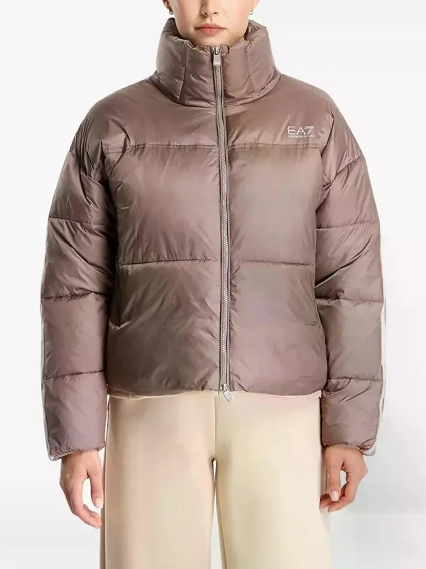 EA7 Natural Ventus7 Padded Bomber Jacket