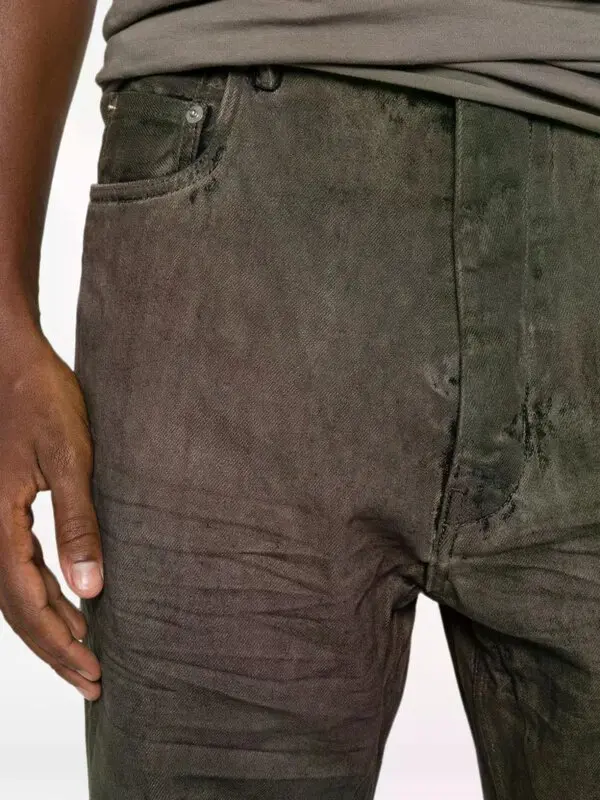 Rick Owens Faded Whiskered Jeans