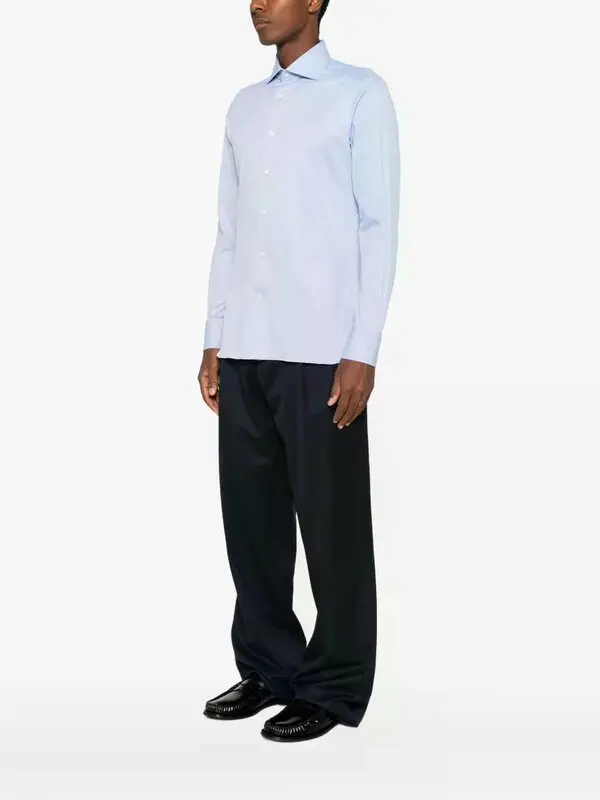 Zegna Spread-collar Long-sleeve Shirt