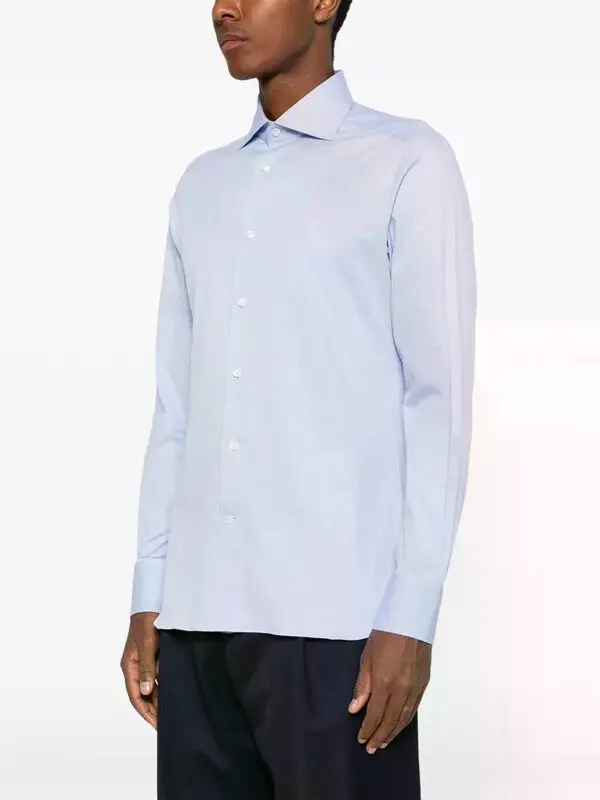 Zegna Spread-collar Long-sleeve Shirt