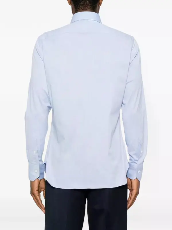 Zegna Spread-collar Long-sleeve Shirt