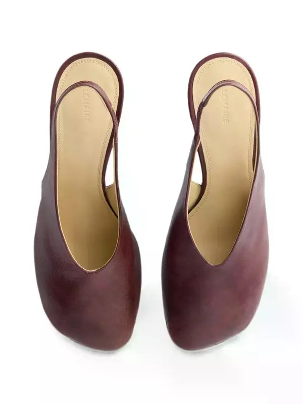 LEMAIRE 80 Mm Glove Slingback Pumps In Shaded Lambskin