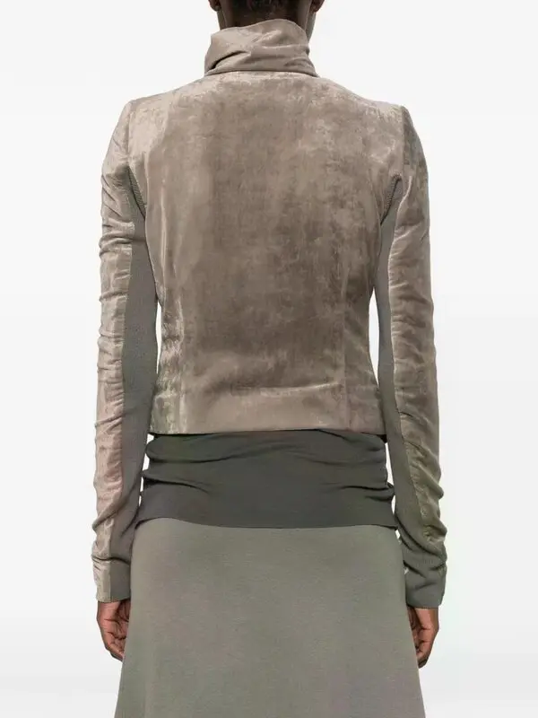 Rick Owens Asymmetric-zip Velvet Jacket