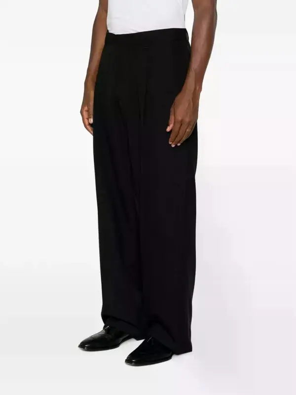 LARDINI Pleated Wide-leg Trousers