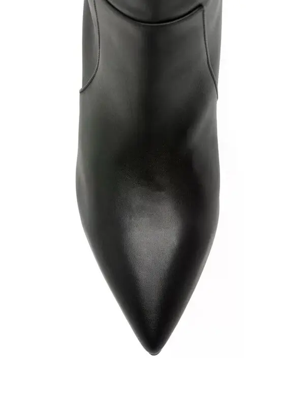 Paris Texas Pointed-toe Knee-high Boots - Black