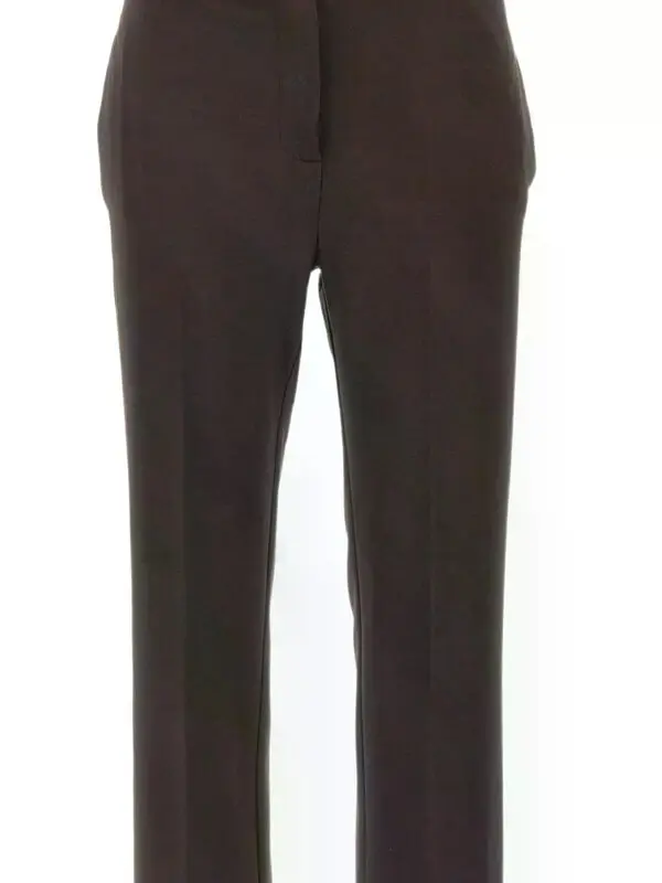 KAOS Straight-leg Slit-hem Trousers - Brown