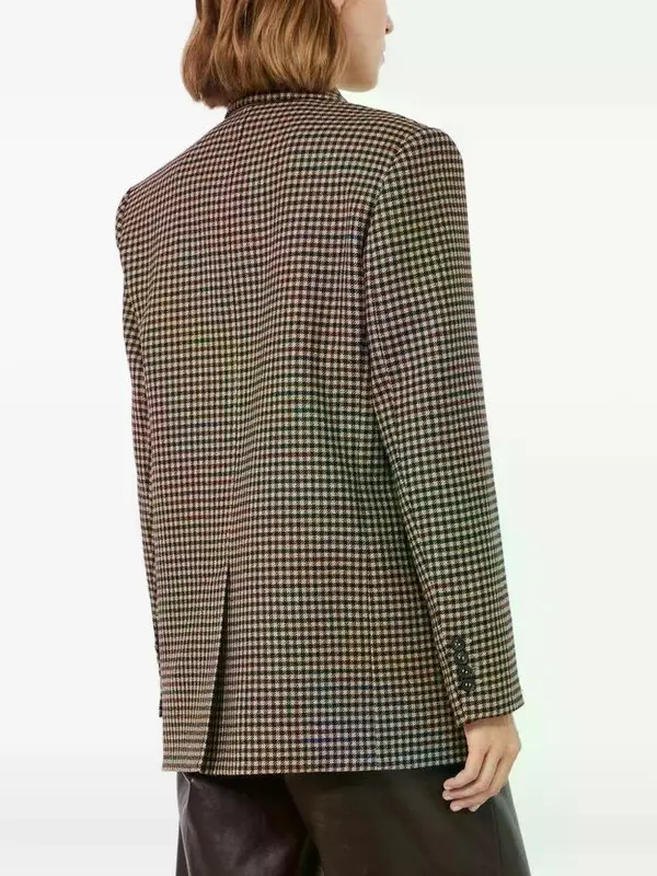 Max Mara Mstsalice Check-pattern Virgin-wool Blazer