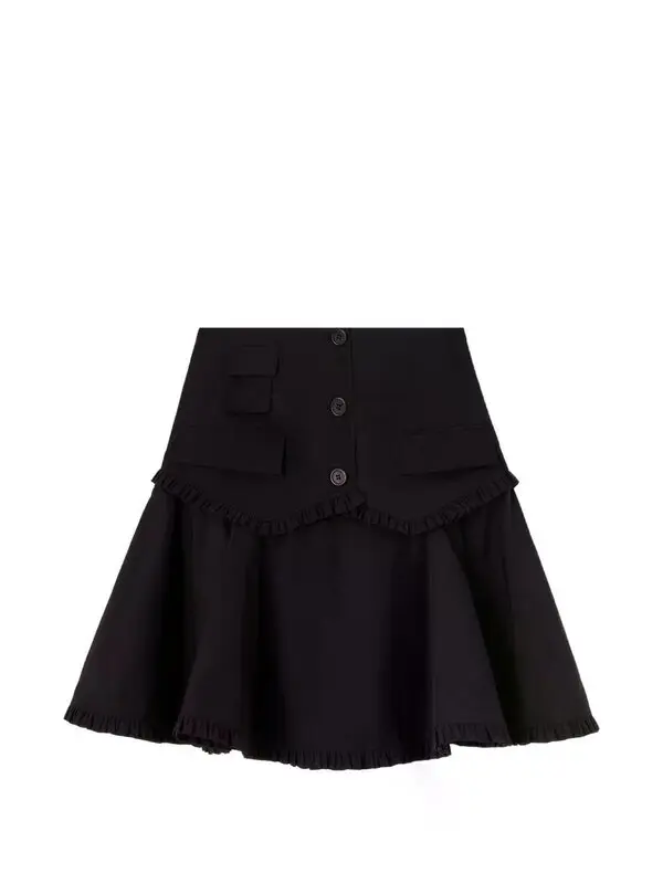 GANNI Skirt In Stretch Cotton - Black