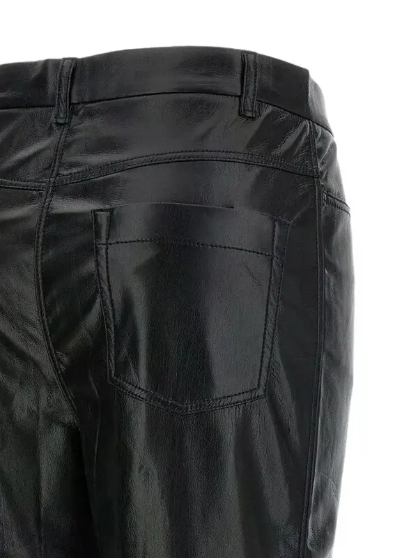Andamane Axelle Leather-effect Cropped Trousers