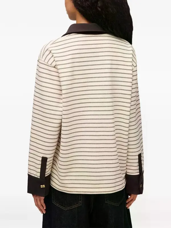 GANNI Polo Shirt In Stripe