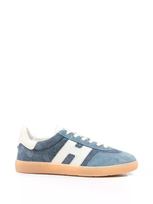 Hogan Logo-patch Panelled Sneakers - Blue