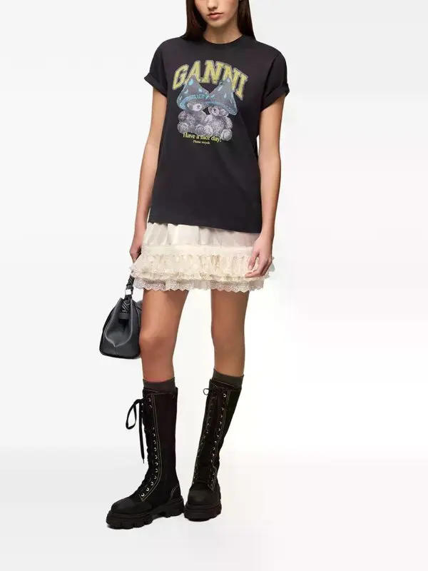 GANNI Graphic-print T-shirt