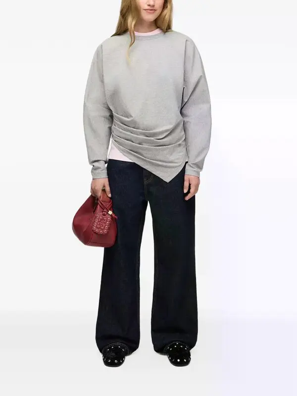 GANNI Jersey Draped Blouse