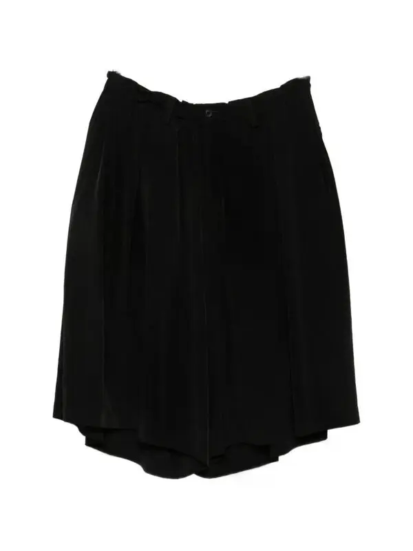 Yohji Yamamoto Pleated Wide-leg Shorts