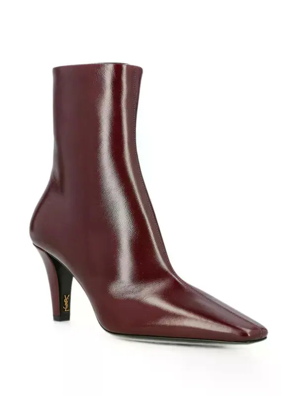 Saint Laurent Jill Booties In Smooth Leather