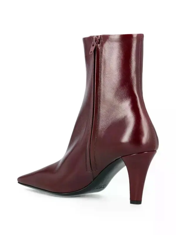 Saint Laurent Jill Booties In Smooth Leather