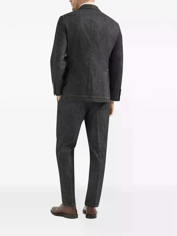 Brunello Cucinelli Blue Denim Suit