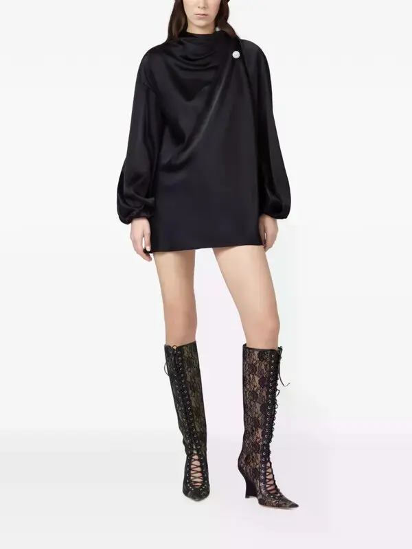 Giuseppe Di Morabito Draped Crystal-embellished Mini Dress