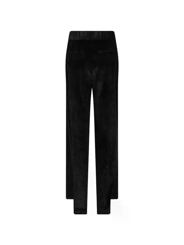 Peserico Ribbed-knit Elasticated Trousers - Black
