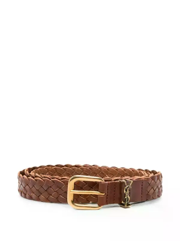 Saint Laurent Braided Leather Belt