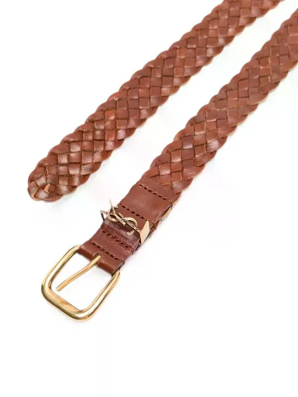 Saint Laurent Braided Leather Belt