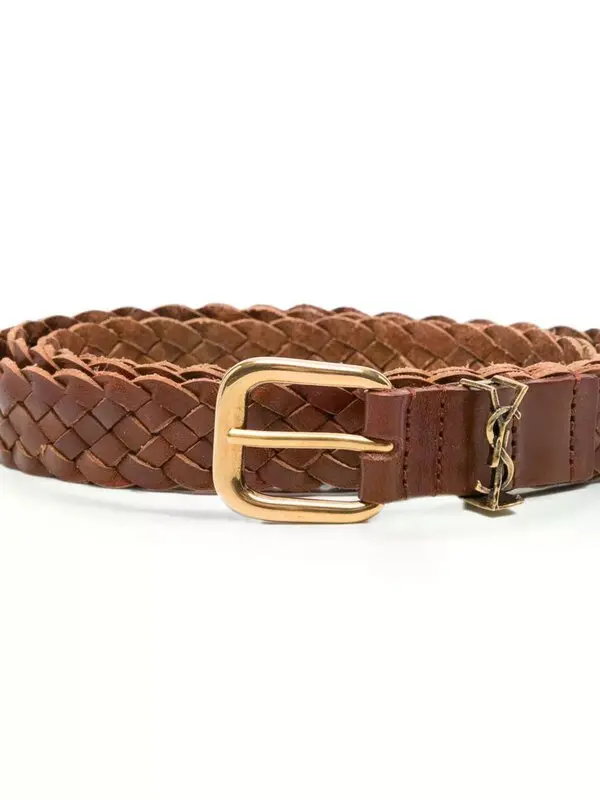 Saint Laurent Braided Leather Belt