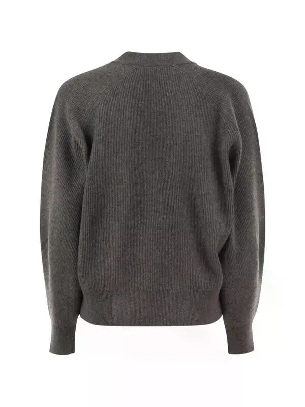 Brunello Cucinelli Ribbed-knit Cashmere Cardigan - Grey