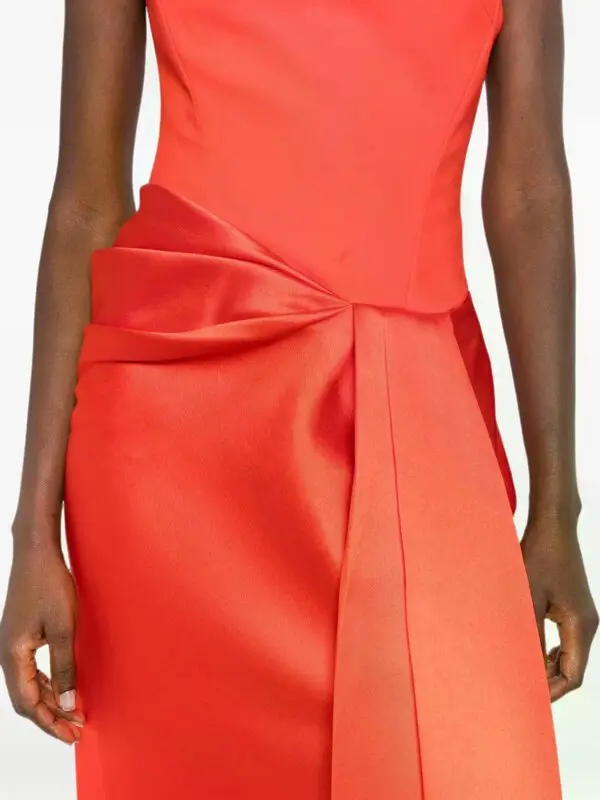 Solace London Strapless Draped Maxi Dress