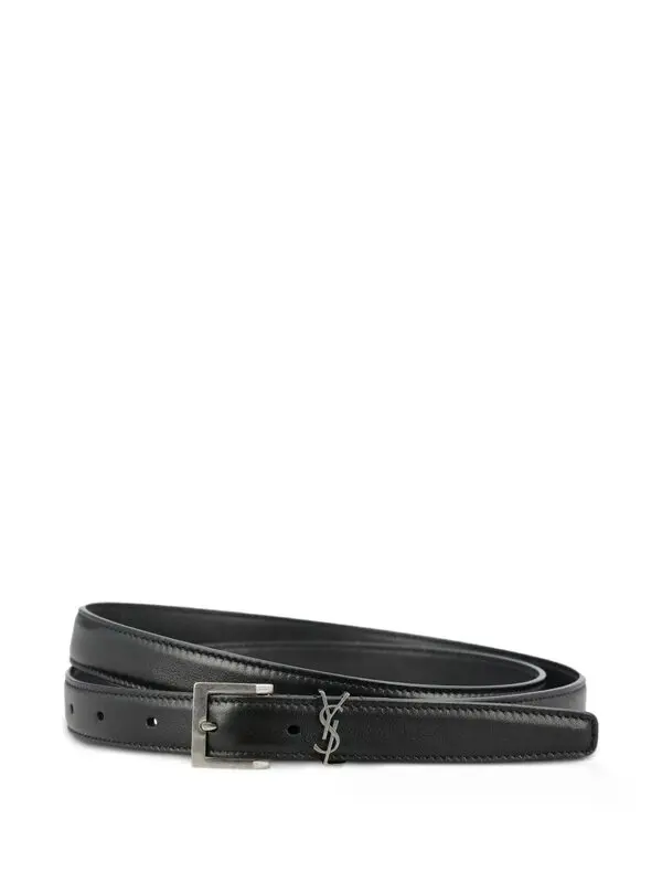 Saint Laurent Cassandre Leather Belt
