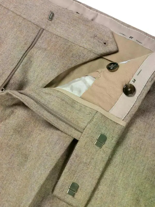 PT TORINO Pleated Turn-up Trousers