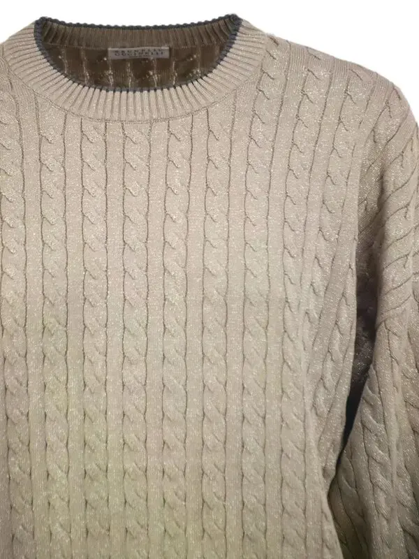 Brunello Cucinelli Cable-knit Shimmering Cotton Sweater