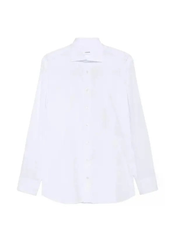 LARDINI Spread-collar Long-sleeve Shirt - White