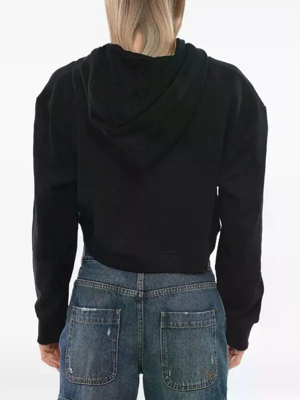 John Richmond Logo-print Cropped Hoodie