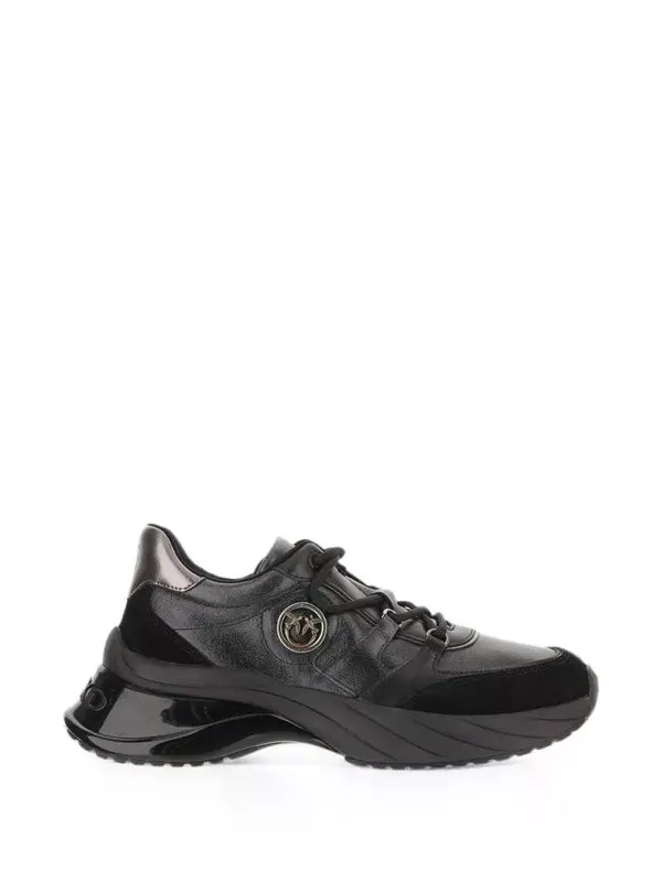 Pinko Ariel Leather Sneakers - Black