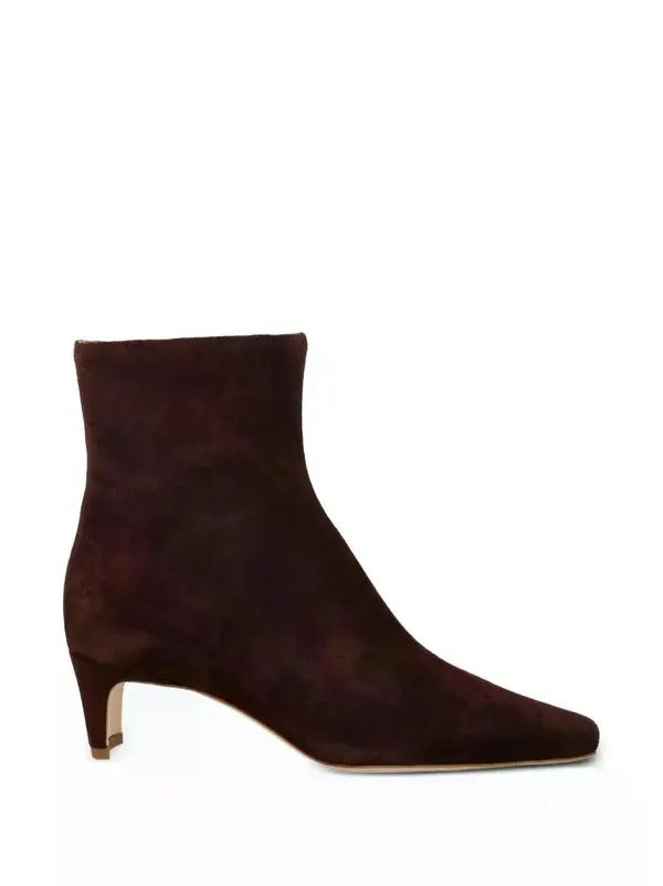 Staud Suede Kitten-heel Ankle Boots - Brown