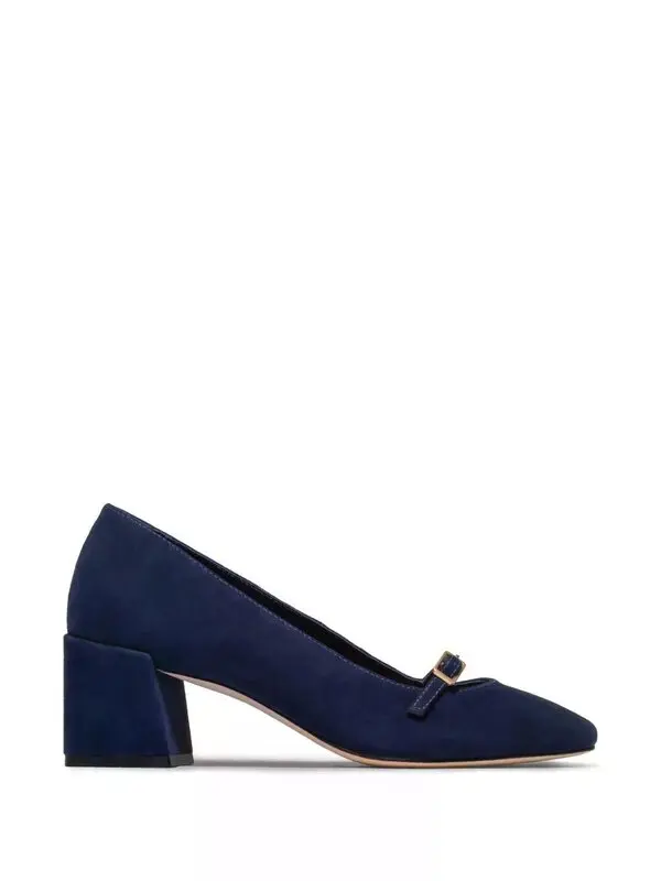 Bernardo Amelie Buckle-detail Suede Pumps - Blue