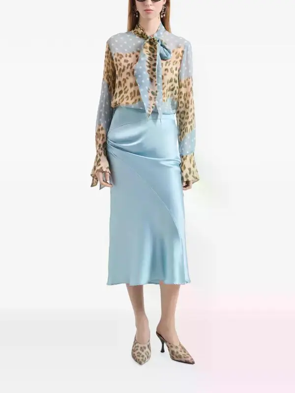 Nina Ricci Draped Midi Skirt