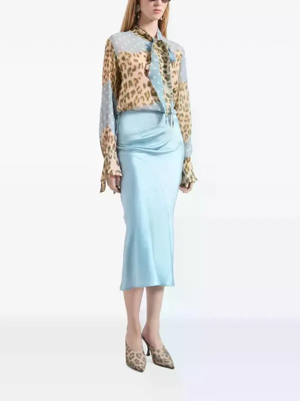 Nina Ricci Draped Midi Skirt