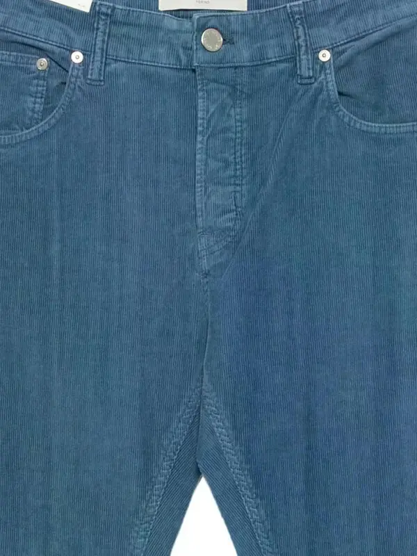 PT TORINO Corduroy-effect Five-pocket Trousers - Blue