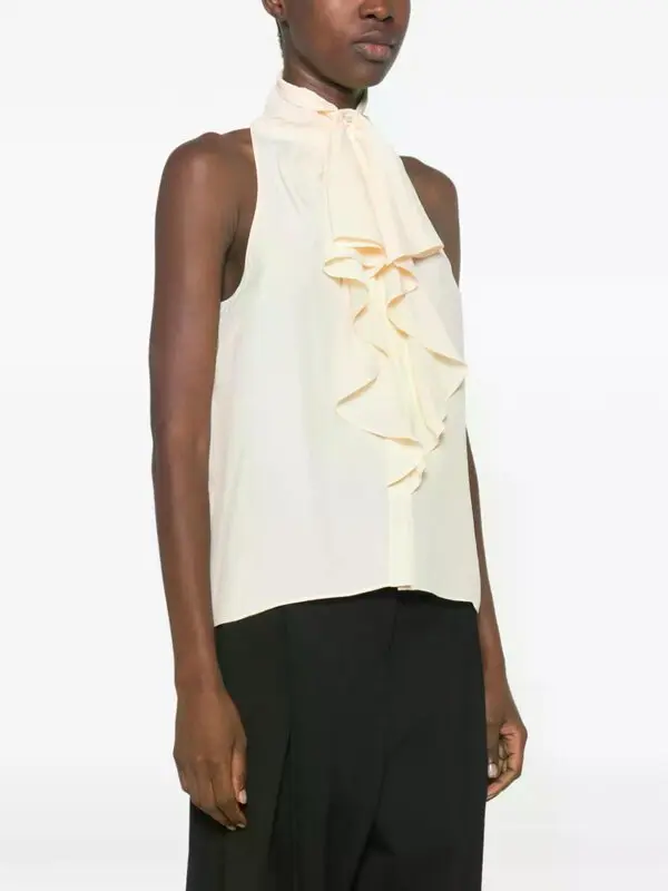 Alberta Ferretti Ruffled Halterneck Top