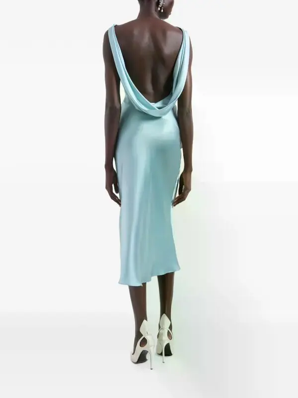Nina Ricci Asymmetrical Open-back Midi Dress