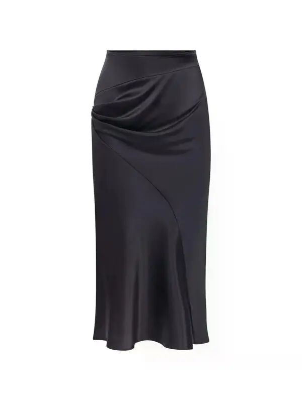 Nina Ricci Asymmetrical Draped Midi Skirt