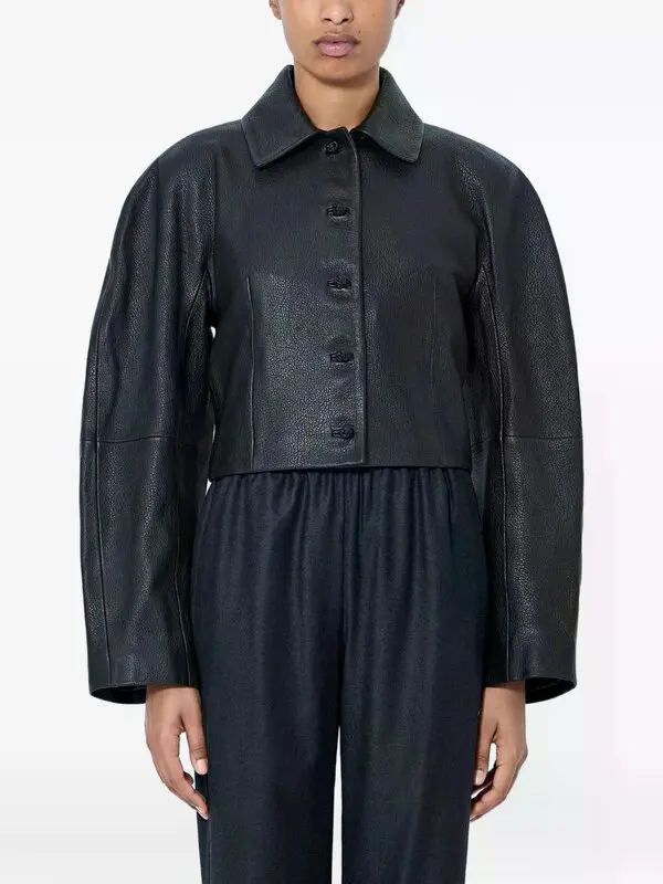 RÓHE Cropped Leather Jacket