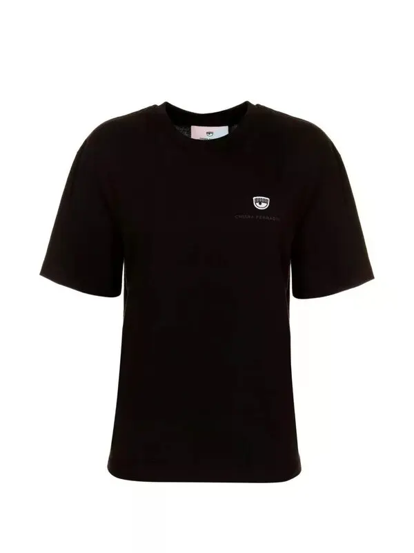 CHIARA FERRAGNI Logo-embroidered T-shirt