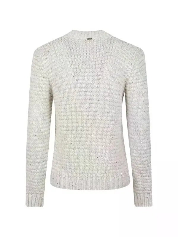 Herno Sequin-embellished Chunky-knit Sweater